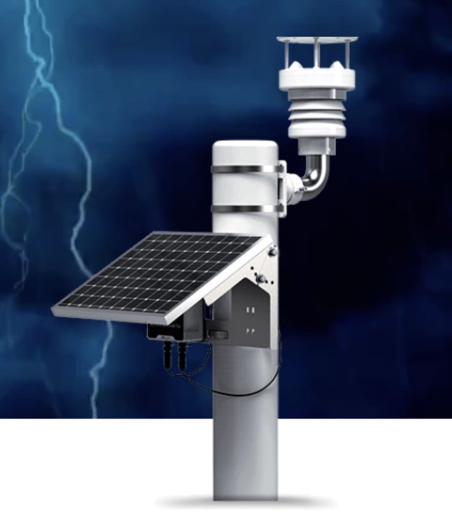 Milesight IoT Weather Station Rainfall -40°C ~ 85°C Aluminium Allay ...